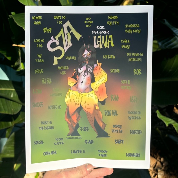 Art | Sza Sos Deluxe Lana Alien Album Cover Poster Print | Poshmark
